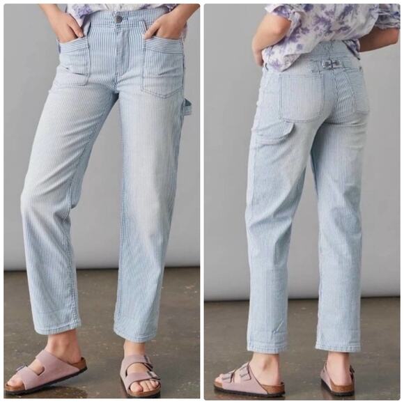 Anthropologie | Pants & Jumpsuits | Anthropologie Railroad Stripe ...